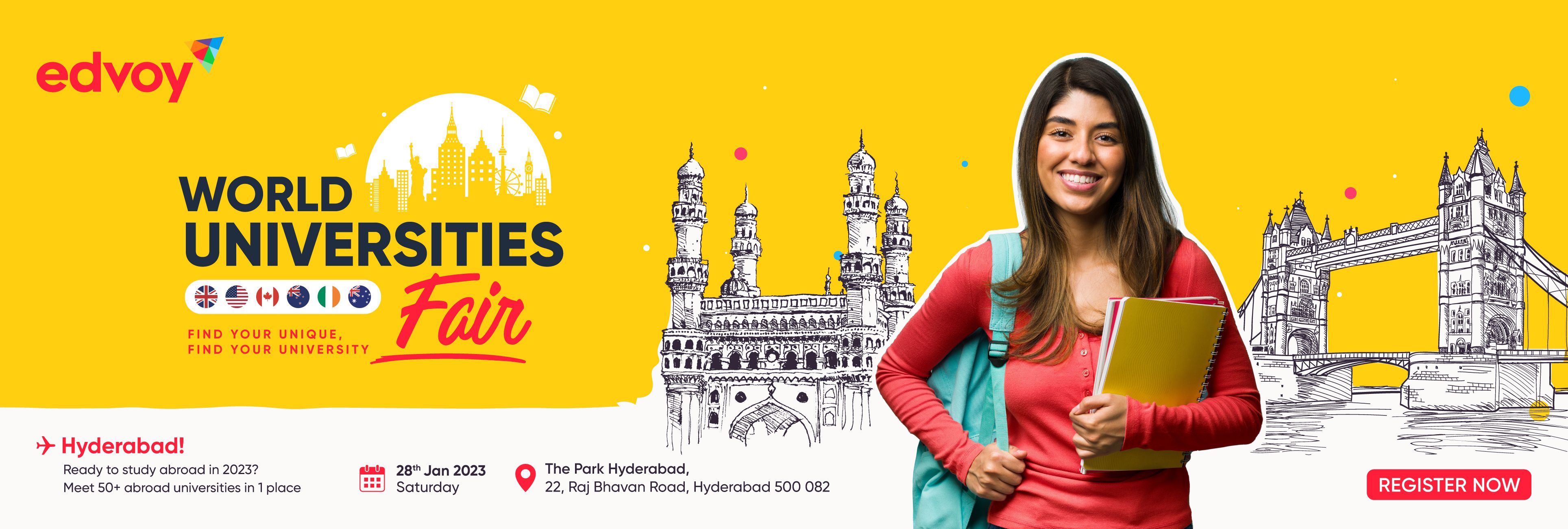 Attend Edvoy's World Universities Fair in your city.